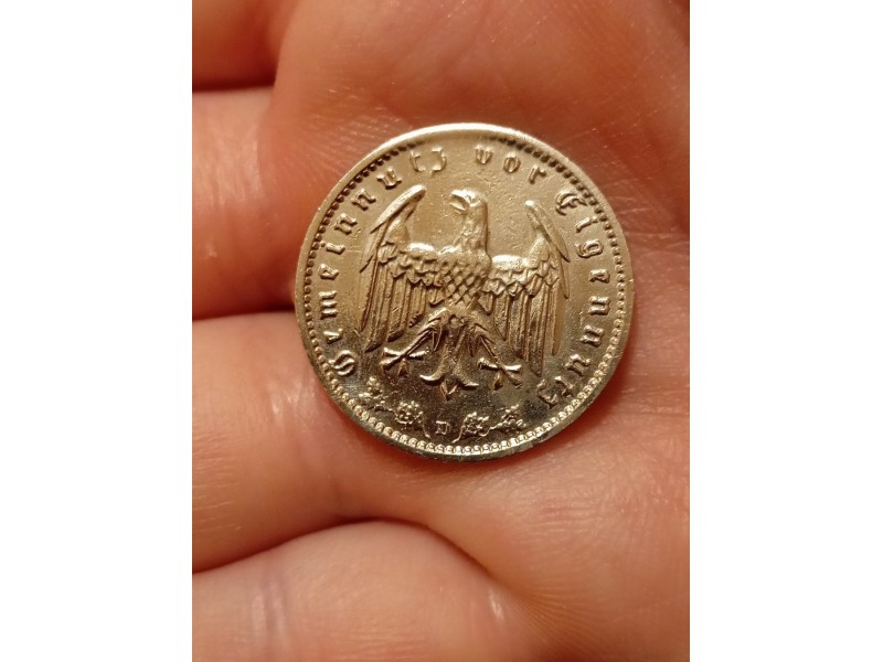 1 reichsmark 1936g. D odlicna kovanica