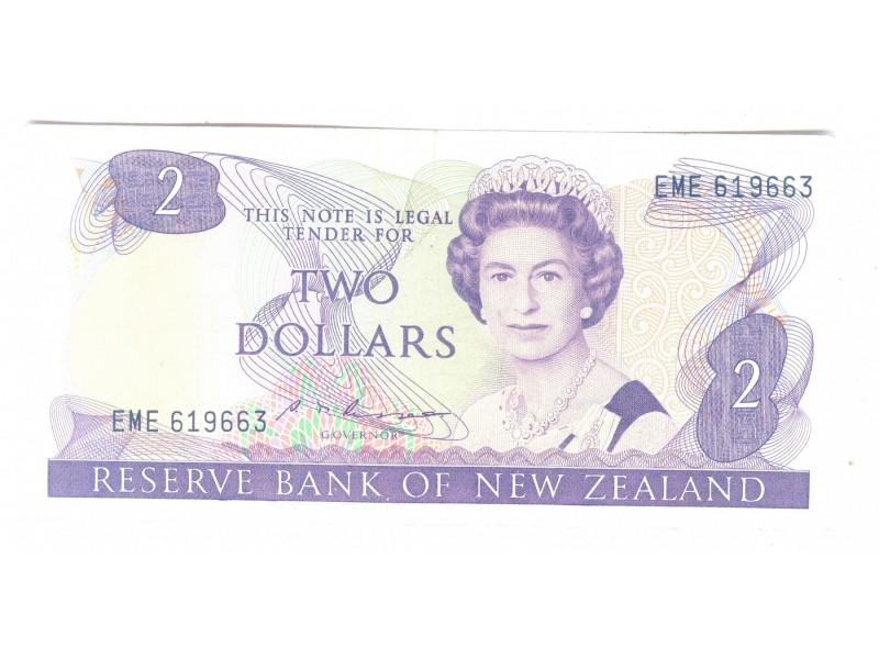 Novi Zeland 2 dollars 1985-89 aUNC-XF