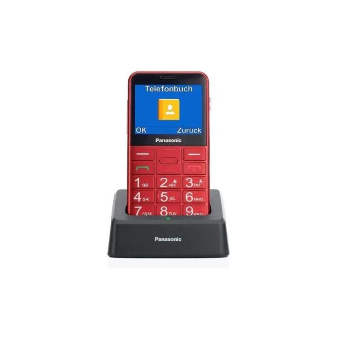 Panasonic SENIOR mobilni telefon KX-TU155EXRN crvena