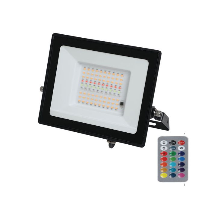 XLED 50W LED reflektor RGB+6500K,IP65,AC220-240V,Ra70,crni