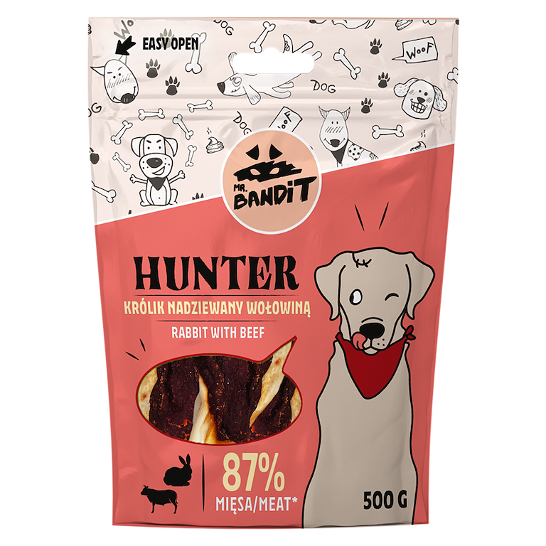 Mr. Bandit Dog Hunter beef and rabbit 500gr