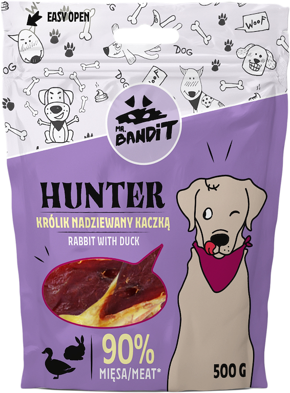 Mr. Bandit Dog Hunter rabbit with duck 500g