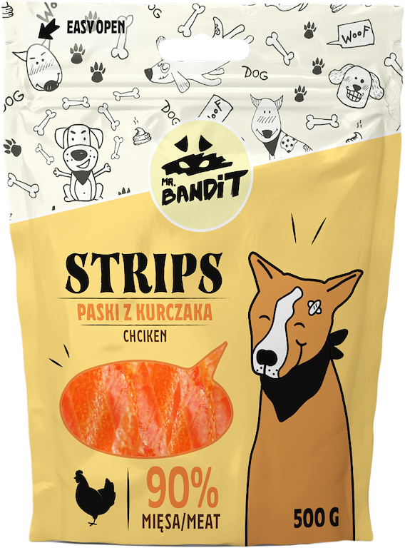 Mr. Bandit Dog Strips chiken 80g