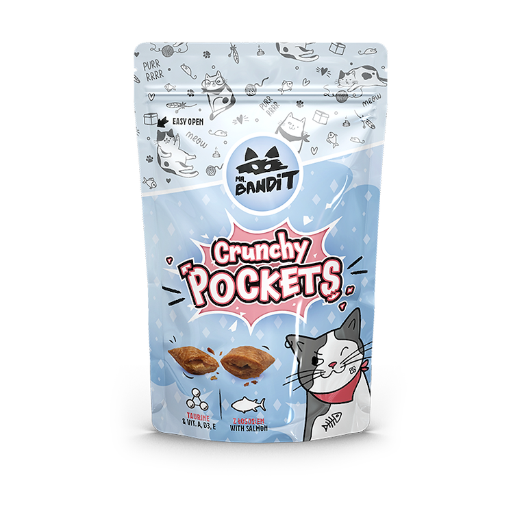 Mr.Bandit Cat Crunchy Pockets losos 40gr