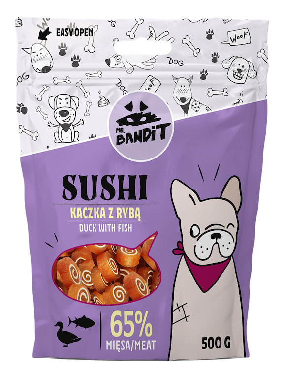 Mr.Bandit Dog Sushi Pacetina&Riba 80g