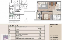 NOVOGRADNJA! Jednoiposoban stan 42m², II sprat, Obrenovac (CENTAR) - 84.000€ + PDV