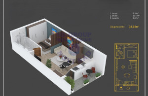 Odlična garsonjera u izgradnji 39m2 na Petrovaradinu!