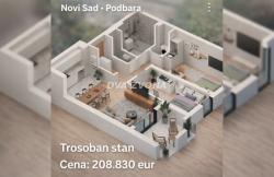 PODBARA – MODERA STAN - TROSOBAN- 62 m²