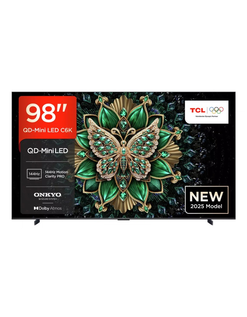 TCL 98C6K MiniLED-QLED 98" 4K UHD 144Hz Google TV crna