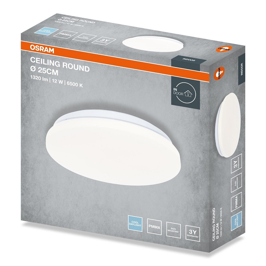 LED PLAFONJERA 12W CW 6500K OSRAM