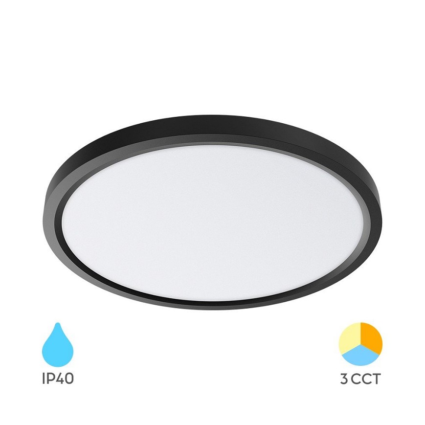 LED PLAFONJERA 45W CCT JADE CRNA SLIM BRAYTRON