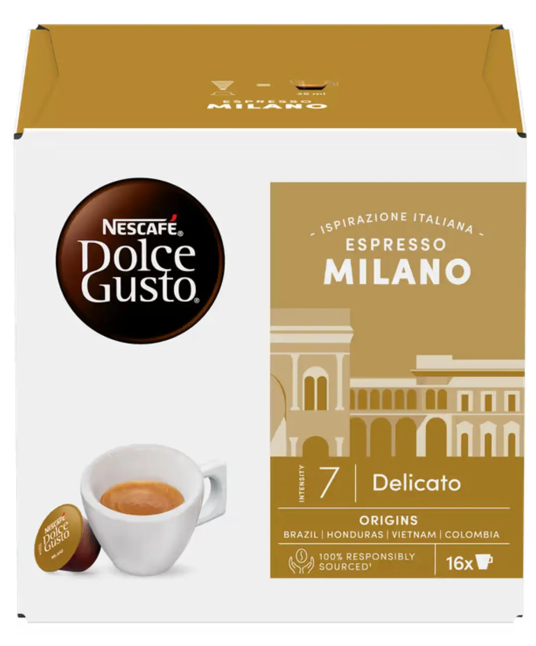 Nescafe Dolce Gusto Kapsule za kafu espresso Milano, 16 kapsula, 99.2g