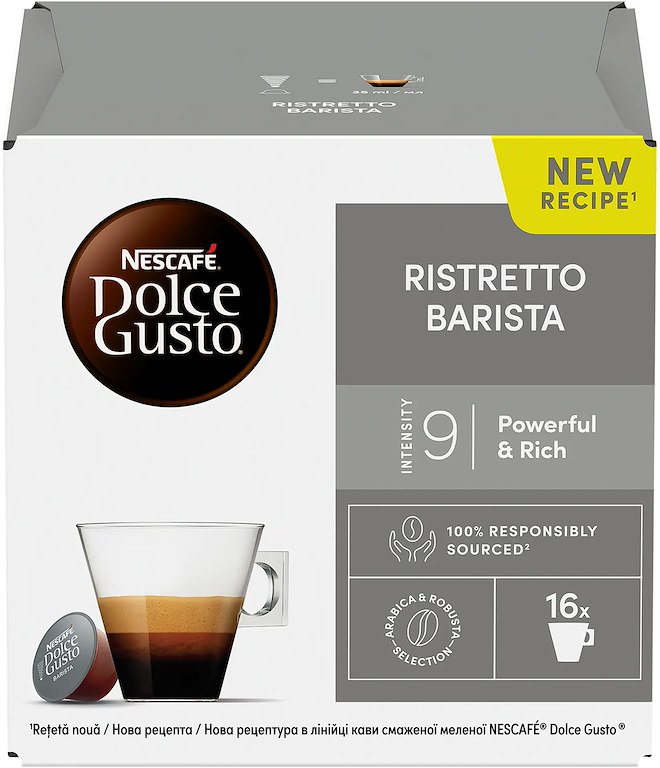 Nescafe Dolce Gusto Kapsule za kafu Ristretto Barista, 16 kapsula, 104g