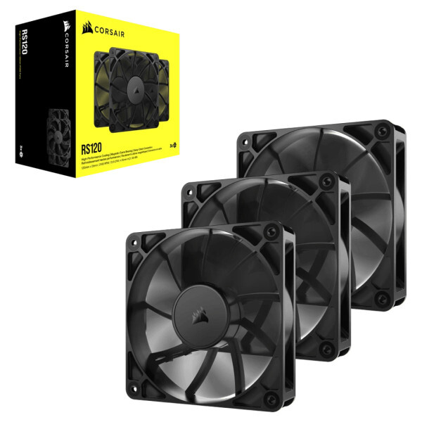 Ventilator 3kit Corsair RS120 120mm PWM Fan - Crni, CO-9050189-WWID: EK000839451
