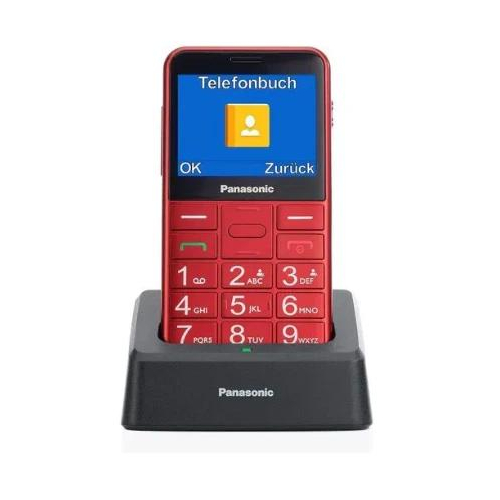 Panasonic SENIOR mobilni telefon KX-TU155EXRN crvena