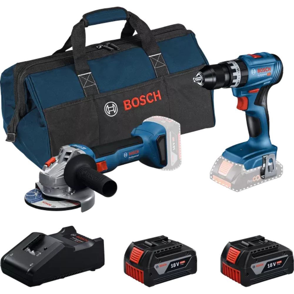 Bosch Professional Kombo set GSB 18V-45 + GWS 18V-8 + 2 x GBA 4.0Ah + GAL 18V-40) + RAF torba 0615V0001YID: EK000838324