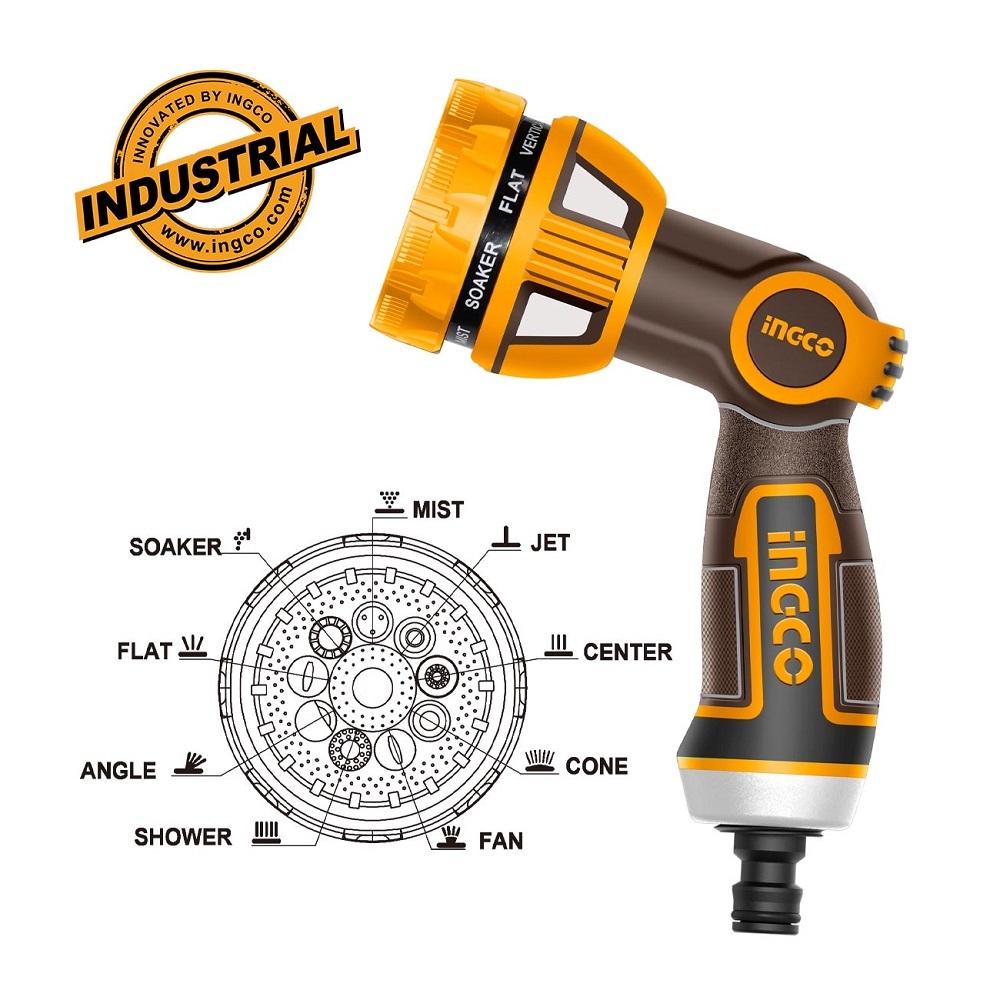 INGCO HWSG6091 pištolj za prskanje 9 režima industrial superID: EK000839311