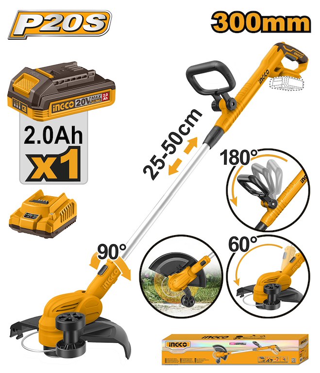INGCO CGTLI203285 aku trimer za travu 20v superID: EK000839204