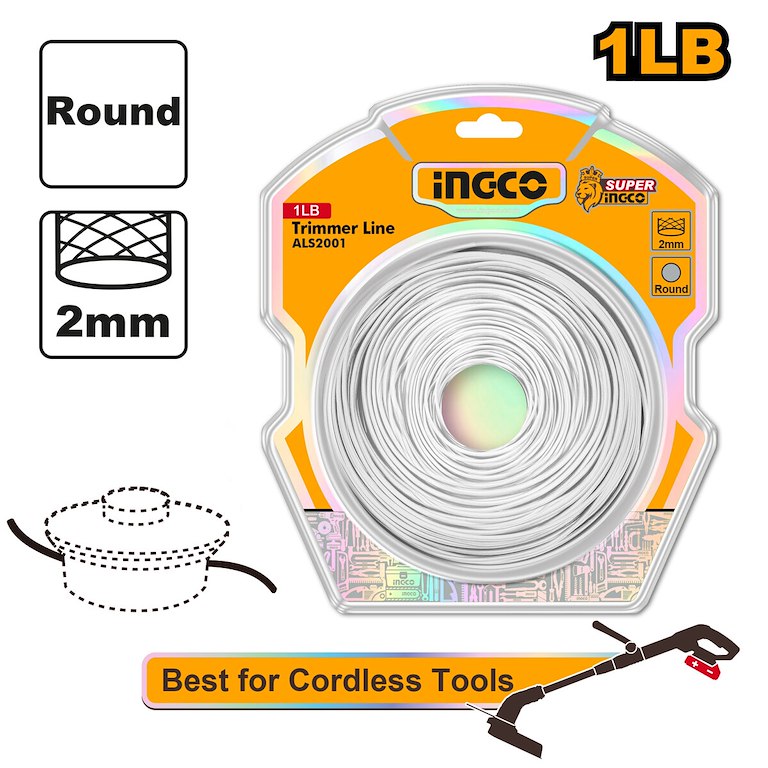 INGCO ALS2001 trimi nit okrugla 2.0mm x 120m superID: EK000839313