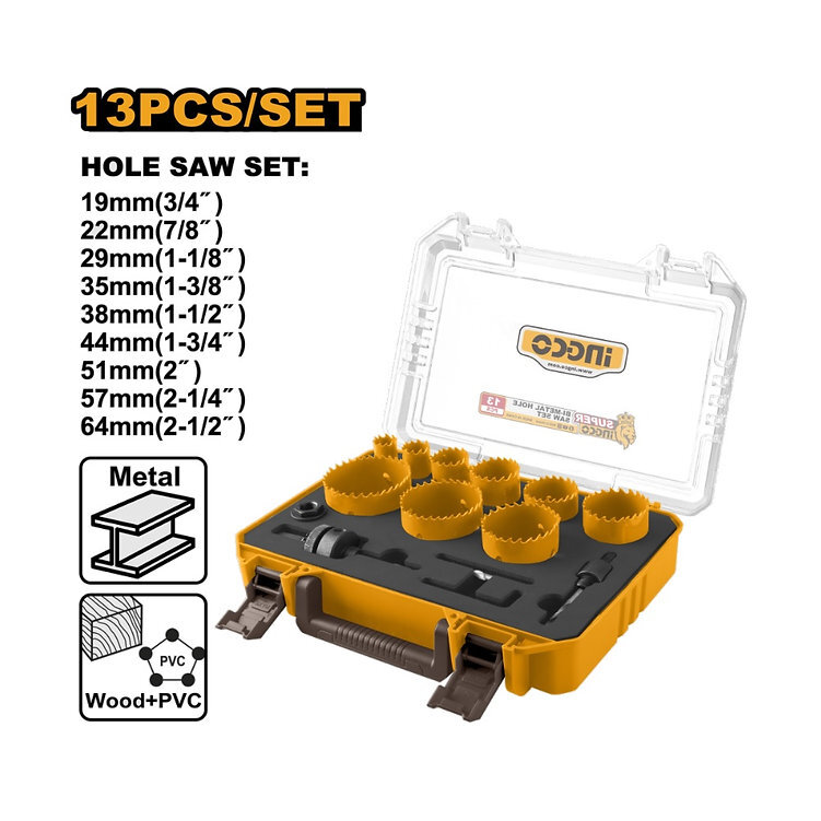 INGCO AKH0132 set kruna za metal 19-64mm 13/1 superID: EK000839240
