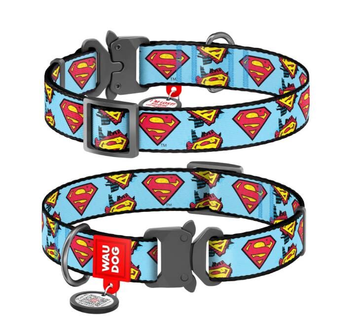 CLR WD Ogrlica za pse sa QR pasošem, Superman 23-35 cm A2202216