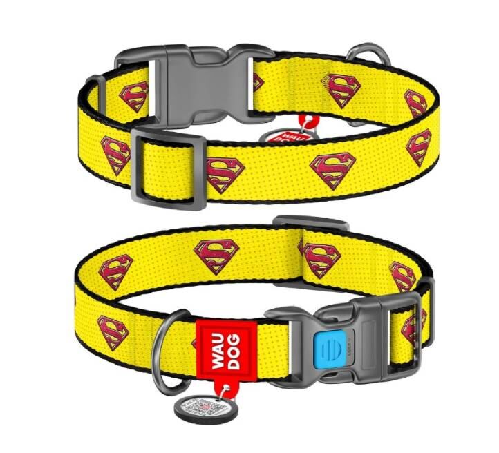 CLR WD Ogrlica za pse Superman 31-49 cm/25 mm - Žuta A2202263