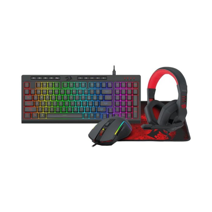 Combo Tastatura + miš + slušalice + podloga Redragon K515-RGB 4 in 1 Gaming Black