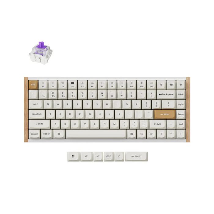 Tastatura Keychron K2 HE (K2H-Q1) Wireless / 75% / Nebula Switch / mehanička / White Wood