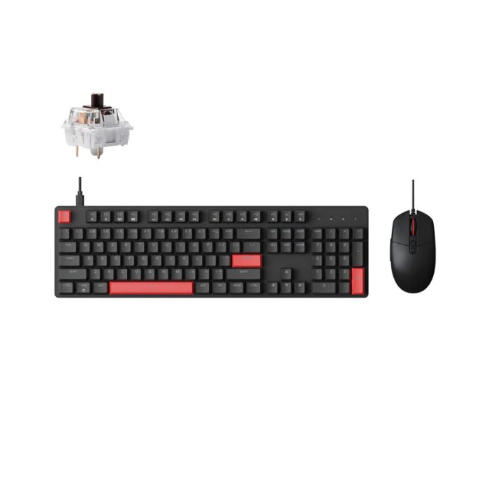 Tastatura + miš Keychron Lemokey X2 QMK Wired / Brown Switch + M55 Mouse