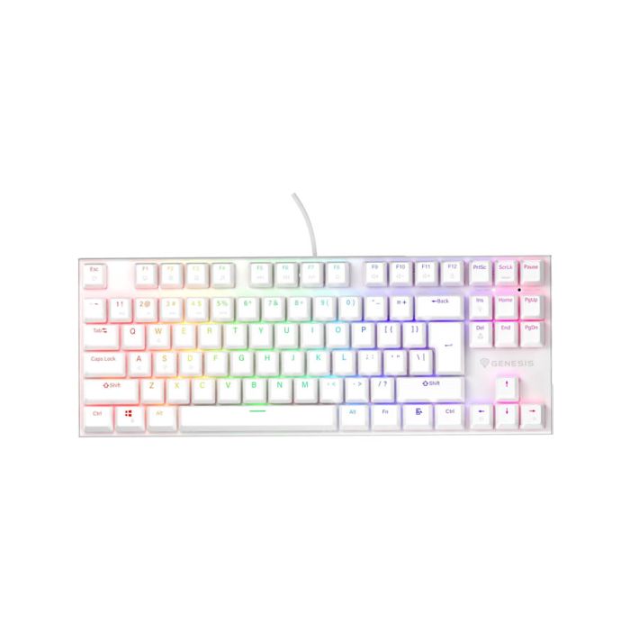 Tastatura Genesis Thor 303 White TKL Peach switches RGB
