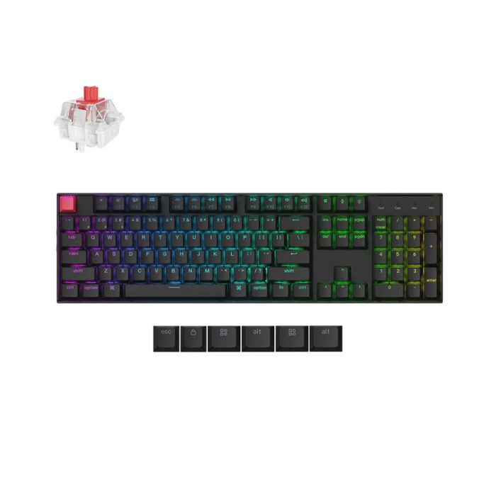 Tastatura Keychron K10 (K4X-B4) QMK Wireless / 100% / Red Switch / mehanička / Black