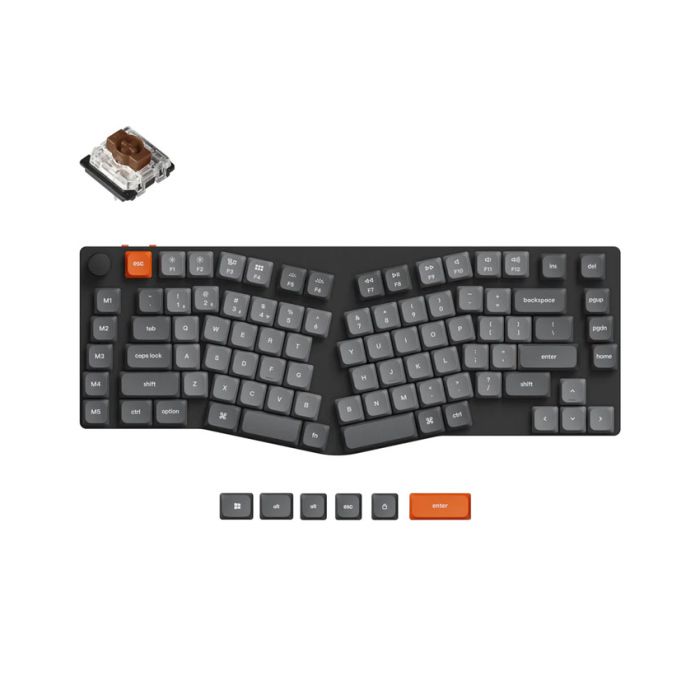 Tastatura Keychron K15 Max Alice Layout (K15M-A3) QMK Wireless / 75% / Brown Switch / mehanička / Black