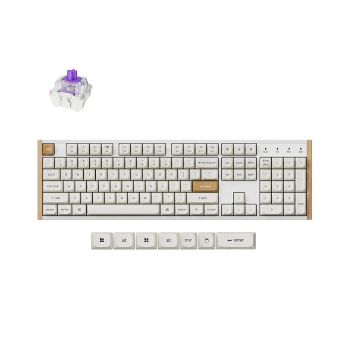 Tastatura Keychron K10 (K10H-Q1) / Wireless / 100% / Magnetic / White / Special Edition