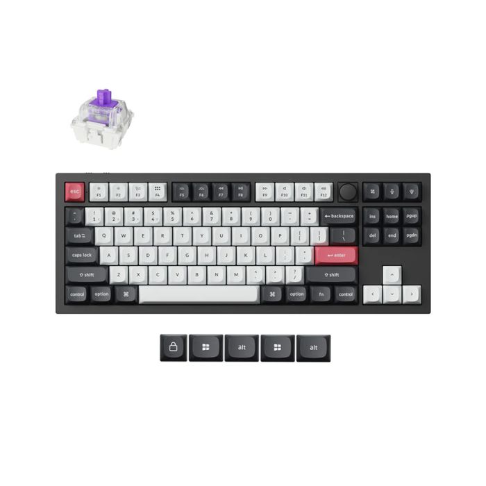 Tastatura Keychron Q3 HE (Q3H-M1) QMK / Wireless / 80% / Magnetic Nebula Switch / Carbon Black