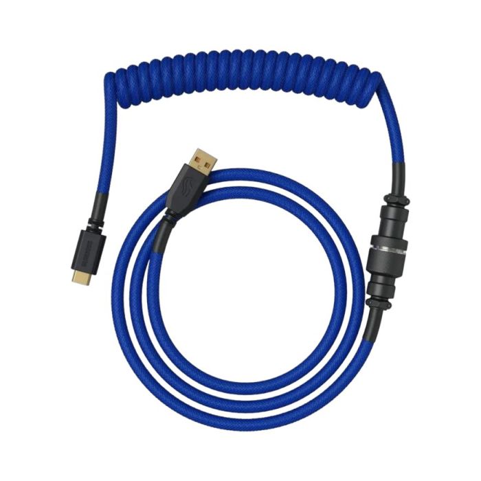 USB kabl Glorious Coiled Cable USB-C Cobalt Blue