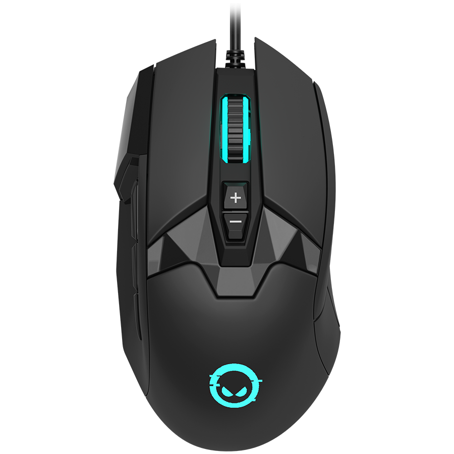 LORGAR Stricter 579, gaming mouse, 9 programmable buttons, Pixart PMW3336 sensor, DPI up to 12 000, 50 million clicks buttons lifespan, 2 switches, built-in display, 1.8m USB soft silicone cable, ...