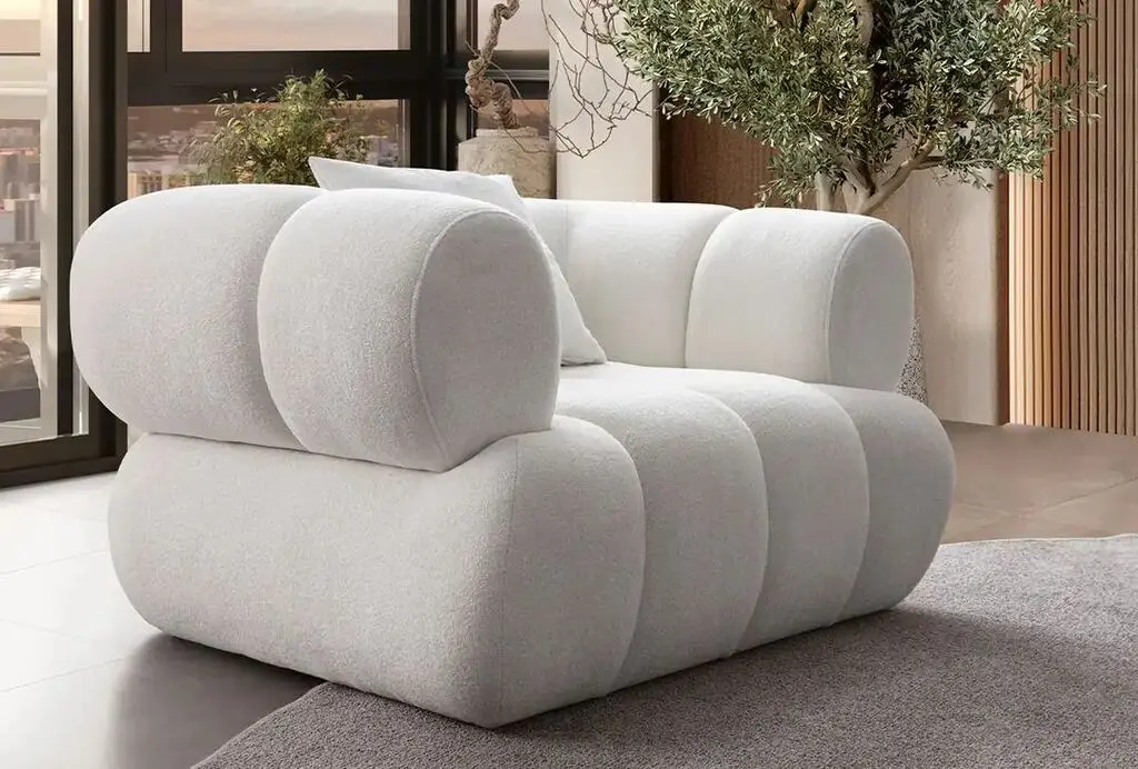 Atelier del Sofa Fotelja Petra, 120 x 90 x 65 cm, Bela