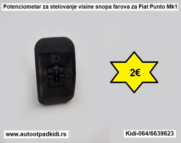 POTENCIOMETAR ZA STELOVANJE VISINE SNOPA FAROVA ZA FIAT PUNTO MK1
 FIAT PUNTO MK1