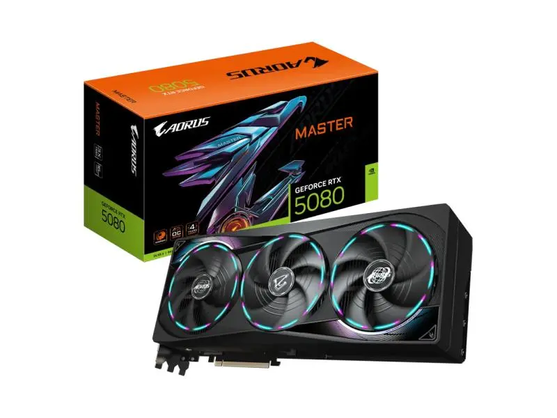Gigabyte Grafička kartica GeForce RTX 5080 AORUS MASTER GV-N5080AORUS M-16GD, 16GB, 256bit