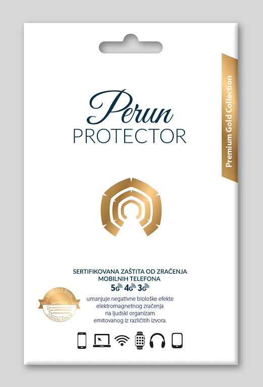 Perun PROTECT Zaštita od zračenja mobilnih telefona Protector, Premium zlatna