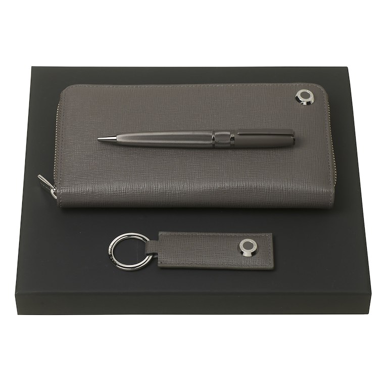 subdirectory_arrow_left TRADITION Sivi Set - HUGO BOSS Set folder, privezak, olovka