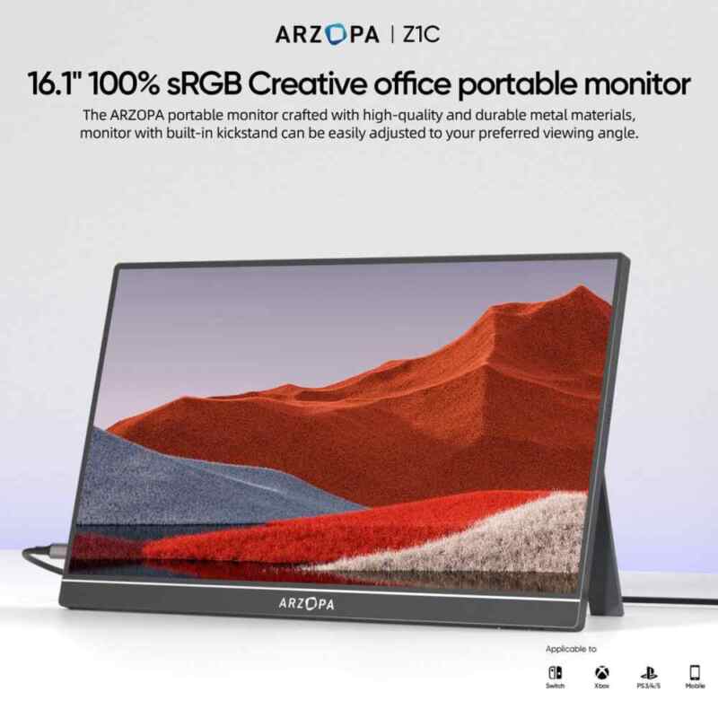 Eksterni prenosni monitor Arzopa Z1C 16,1 inch FHD sRGB100