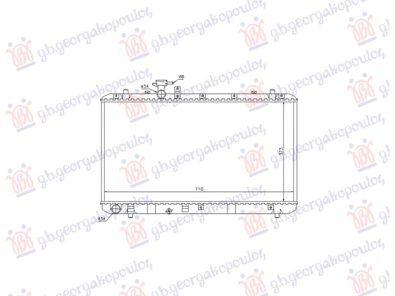 HLADNJAK MOTORA 1.5/1.6 BENZIN – 1.6 DIZEL (375×710) (VALEO) FIAT SEDICI 2007- (189) (OEM: 1770079J00, 71742136)