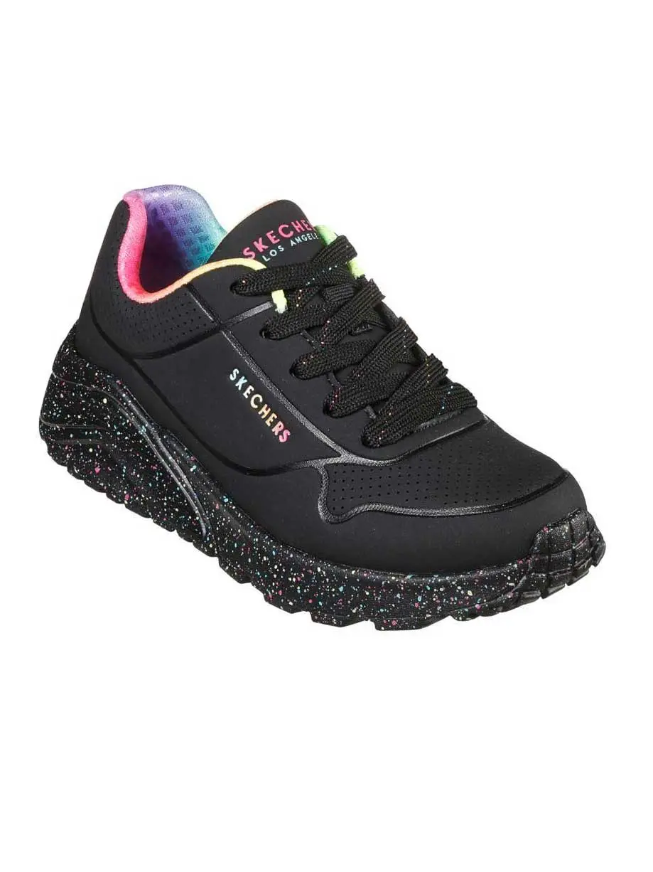 SKECHERS Patike za devojčice UNO LITE - RAINBOW S crne