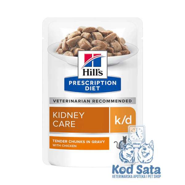 Hill's K/D Kidney Care, Vlažna Hrana Za Mačke Za Negu Bubrega, Sa Piletinom