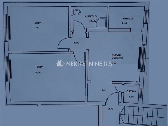 Dvosoban stan 47m2 CG