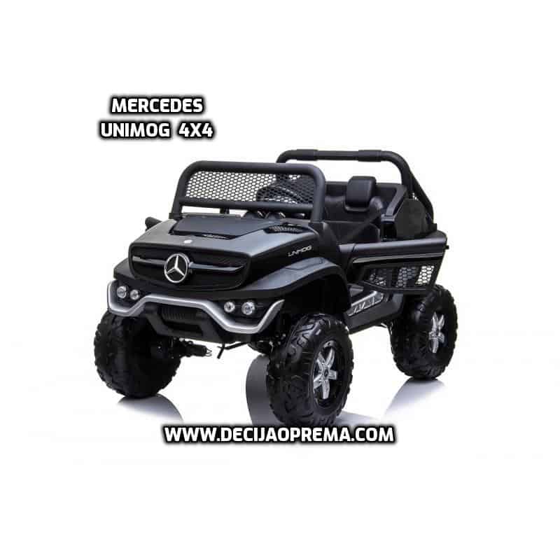 Mercedes Unimog 4×4 Auto Dvosed za decu Crni