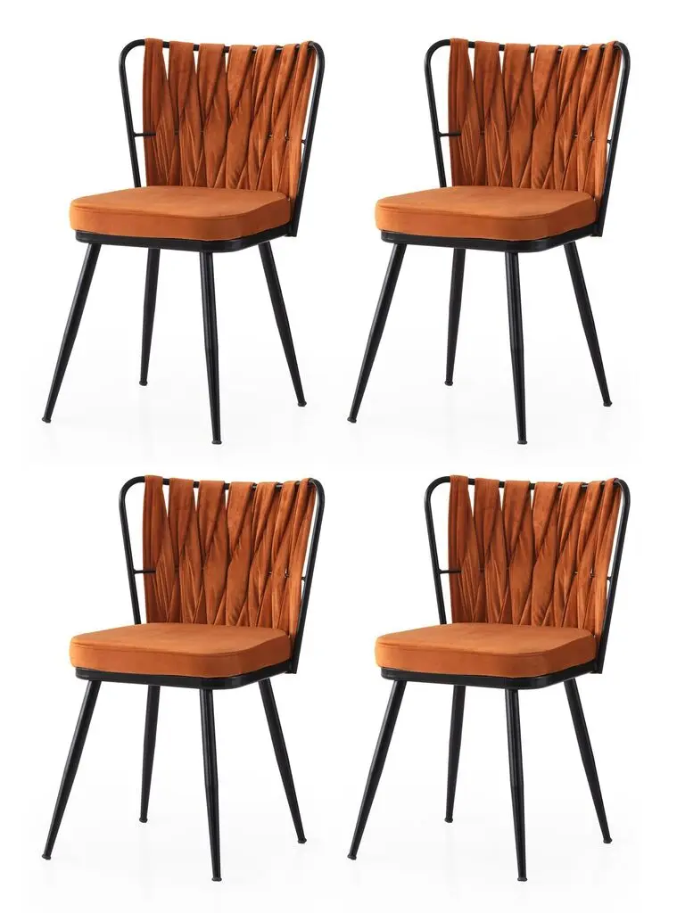 Hanah Home Set stolica Kusakli-224 V4, 67.5x63x103.5 cm, 4 komada, Narandžaste