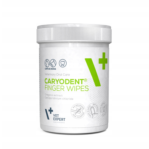 VetExpert CaryoDent Finger Wipes 50 kom – maramice za oralnu higijenu pasa i mačaka