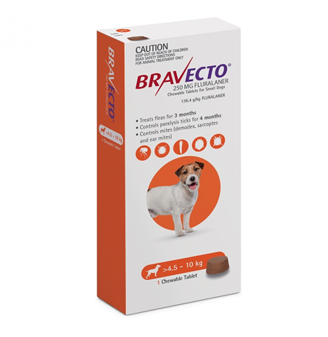 BRAVECTO® TABLETA ZA ŽVAKANJE ZA MALE PSE 4.5-10KG TELESNE TEŽINE